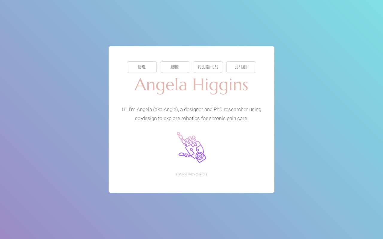 Angela Higgins - Design and Robotics
